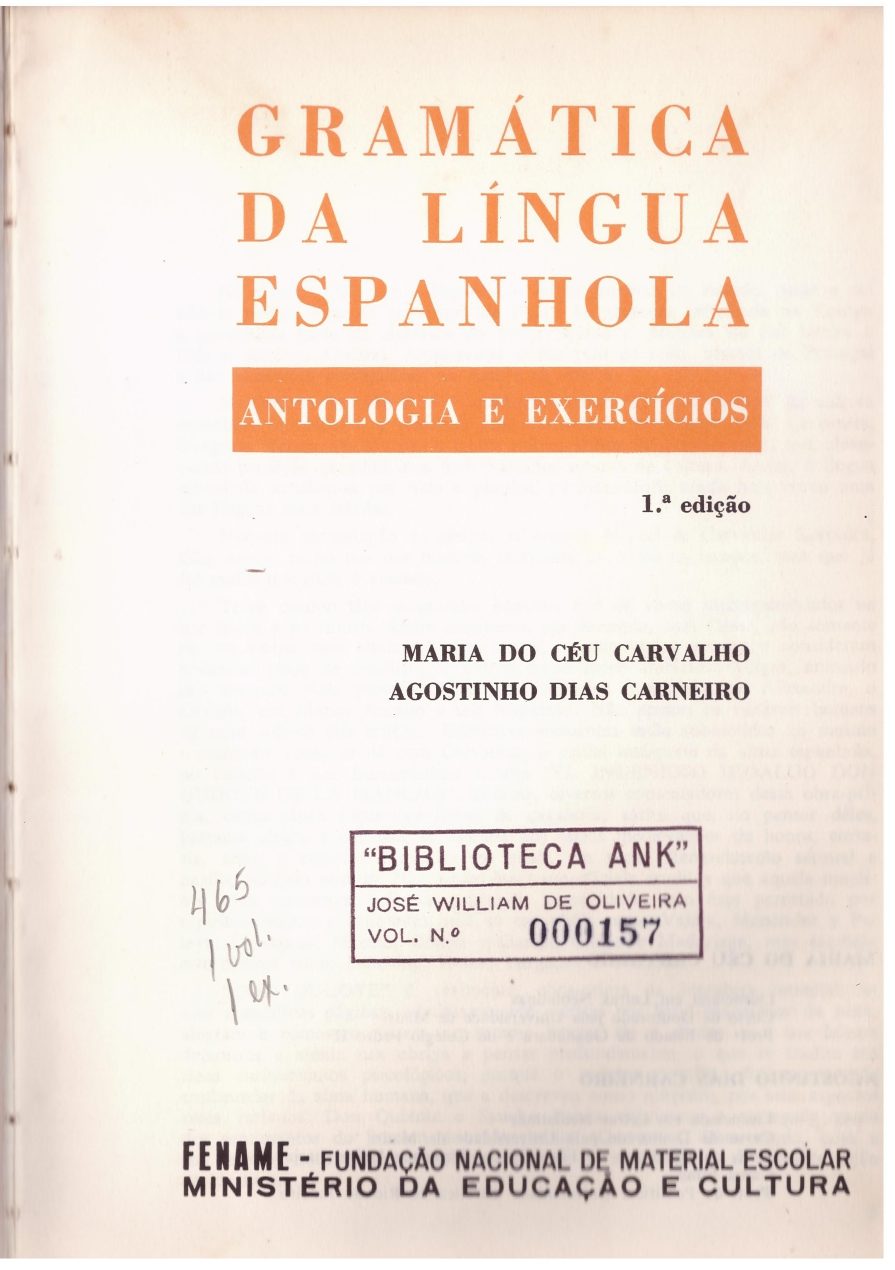 Gramática da língua espanhola - Mugra